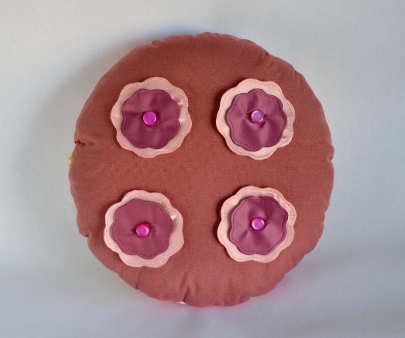 Dementia Fidget Pillow With Flowers Alzheimer's Sensory - Etsy