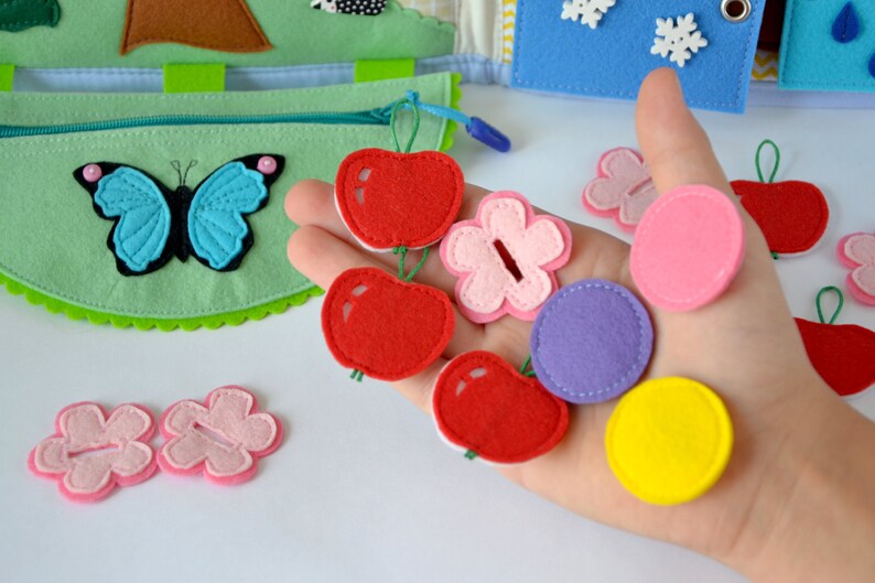 Toddler Quiet Book Fidget Felt Busy Book Busy Book Quiet - Etsy