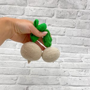 1 Pcs Crochet Turnip, Crochet Plush, Knitted Toy Food, Fake Food ...