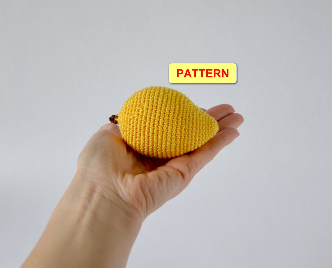 Crochet Mango PATTERN, Crochet Fruit Pattern, PDF, Crocher Pattern ...