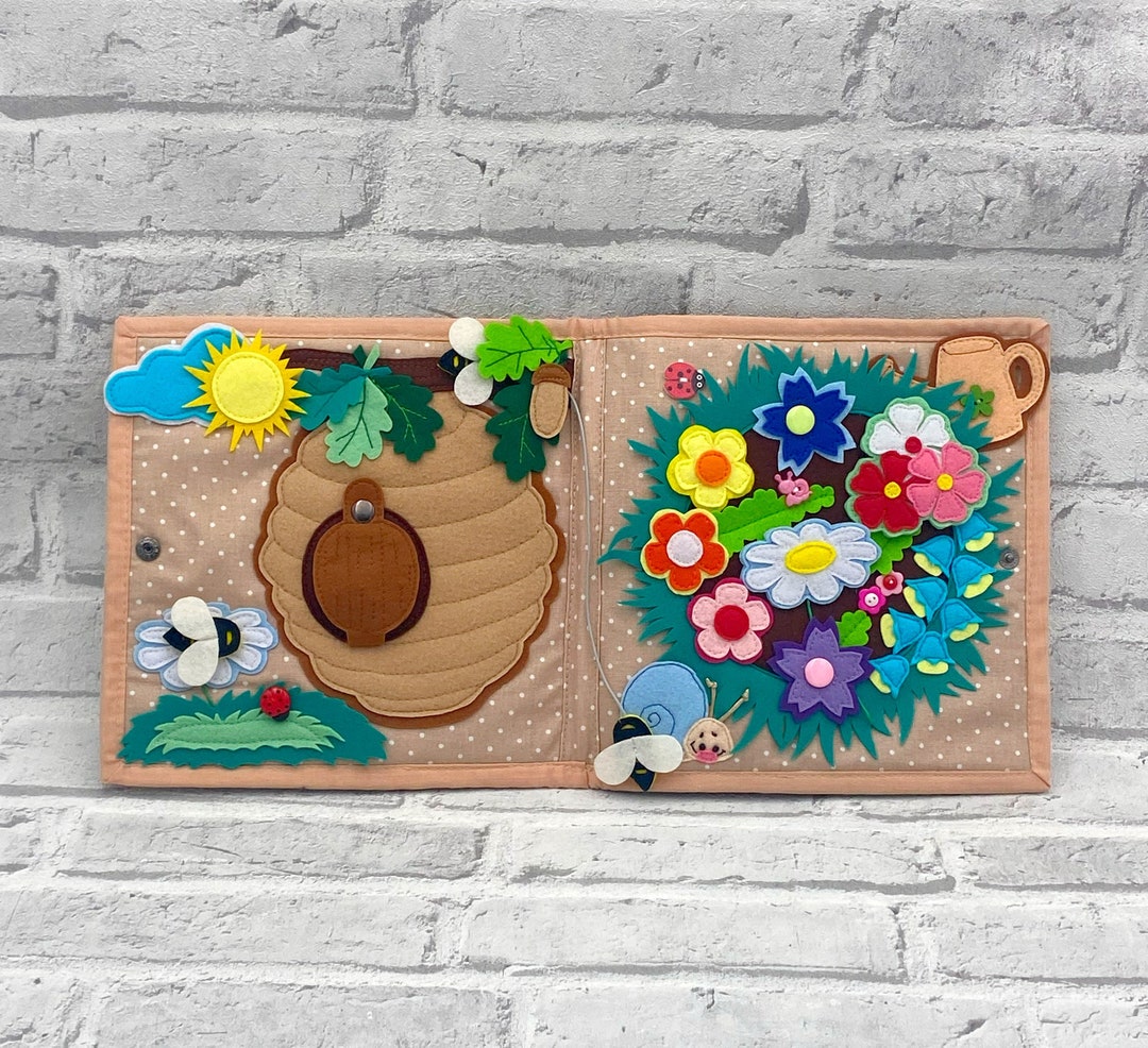 Felt Bee Hive Activity Board for Kids Interactive Busy Board With ...