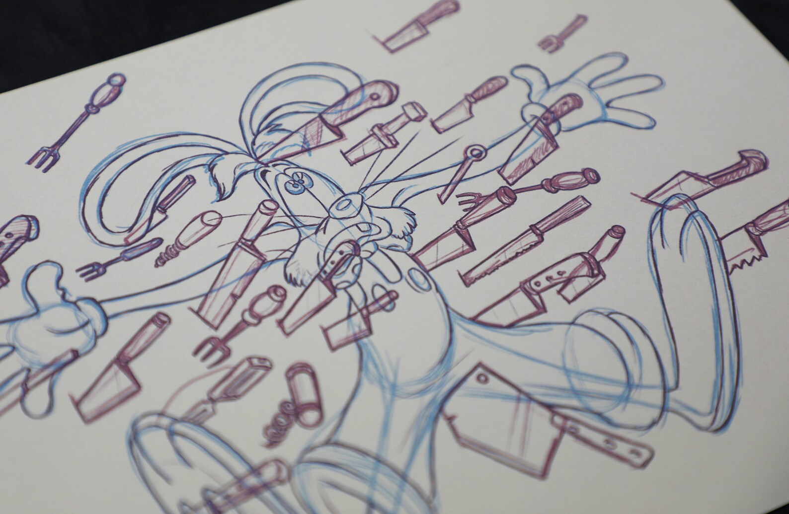 Who Framed Roger Rabbit Original Drawing Sketch Concept Art Animation ...