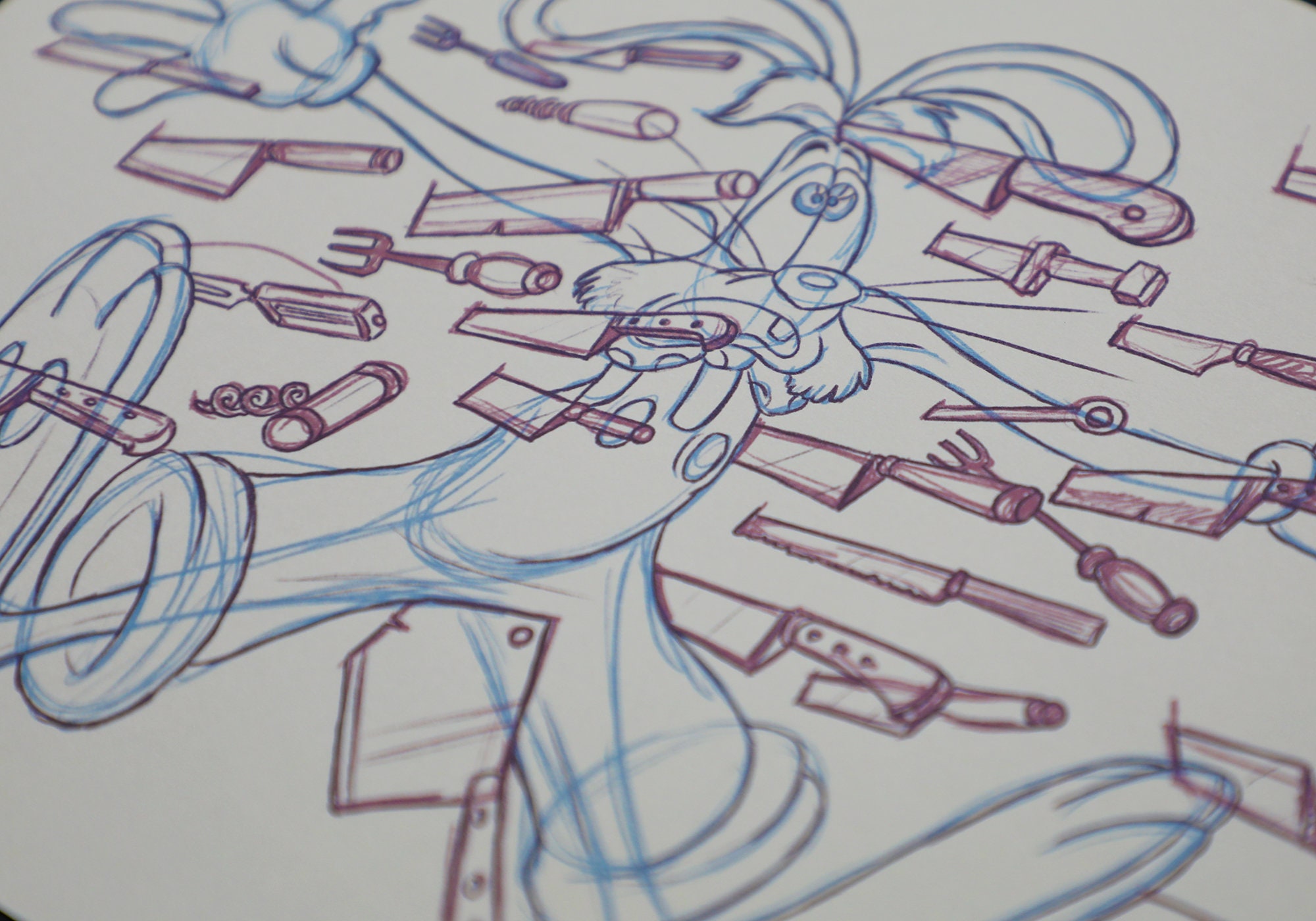 Who Framed Roger Rabbit Original Drawing Sketch Concept Art Animation ...