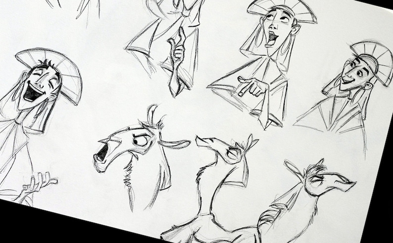 Kuzco From the Emperor's New Groove Pencil Drawing Disney Original ...