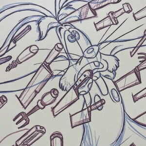 Who Framed Roger Rabbit Original Drawing Sketch Concept Art Animation ...