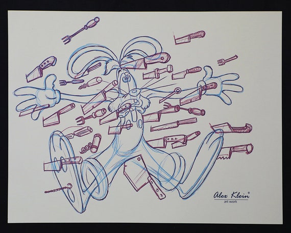 Who Framed Roger Rabbit Original Drawing Sketch Concept Art | Etsy