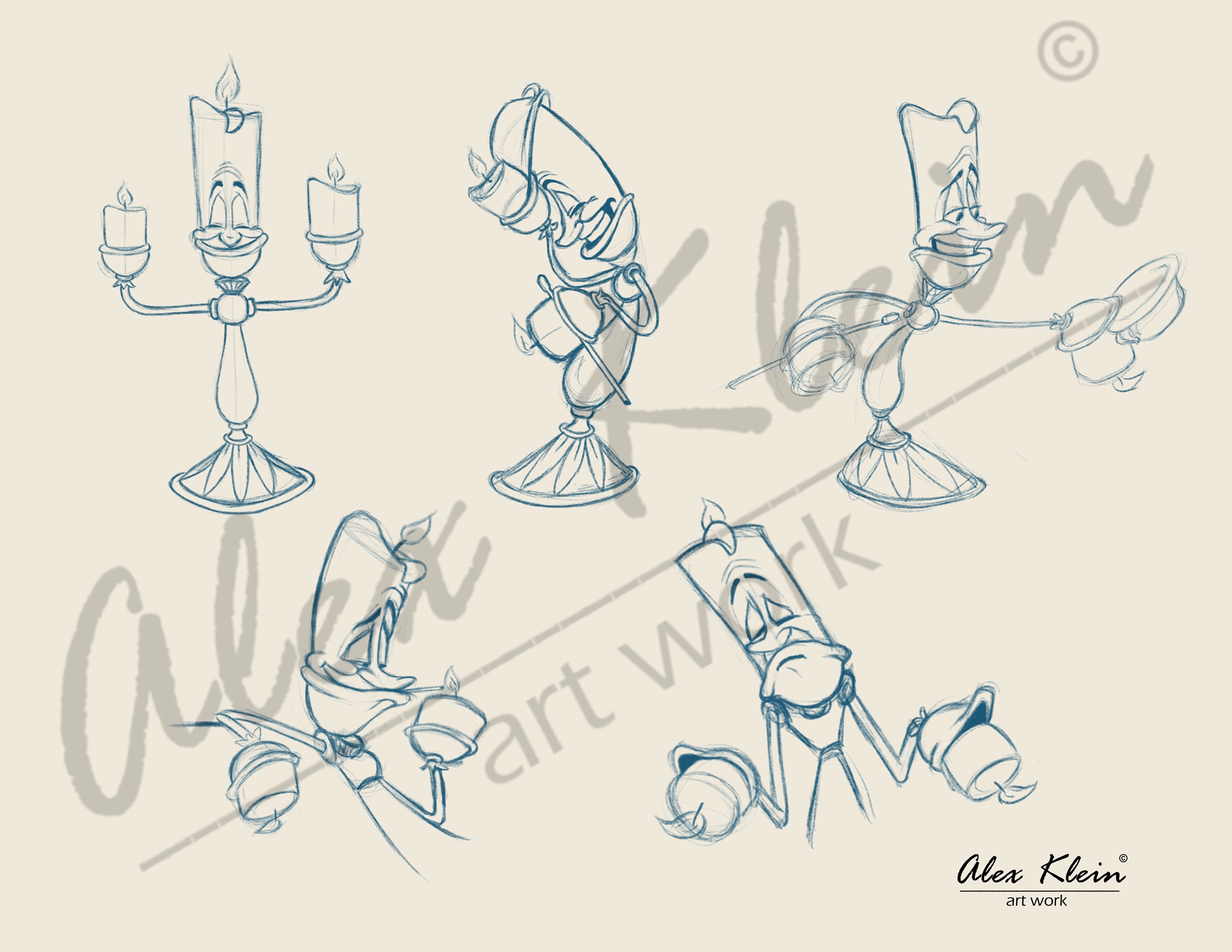 Beauty And The Beast Lumiere Drawing