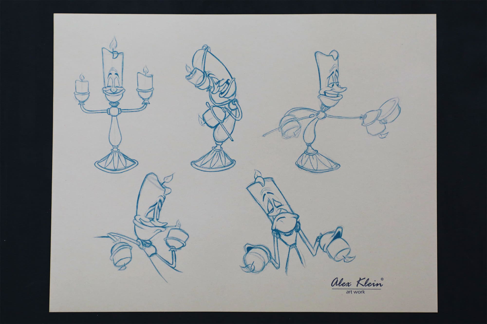 The Magnificent Lumiere From Beauty and the Beast Original Drawing ...
