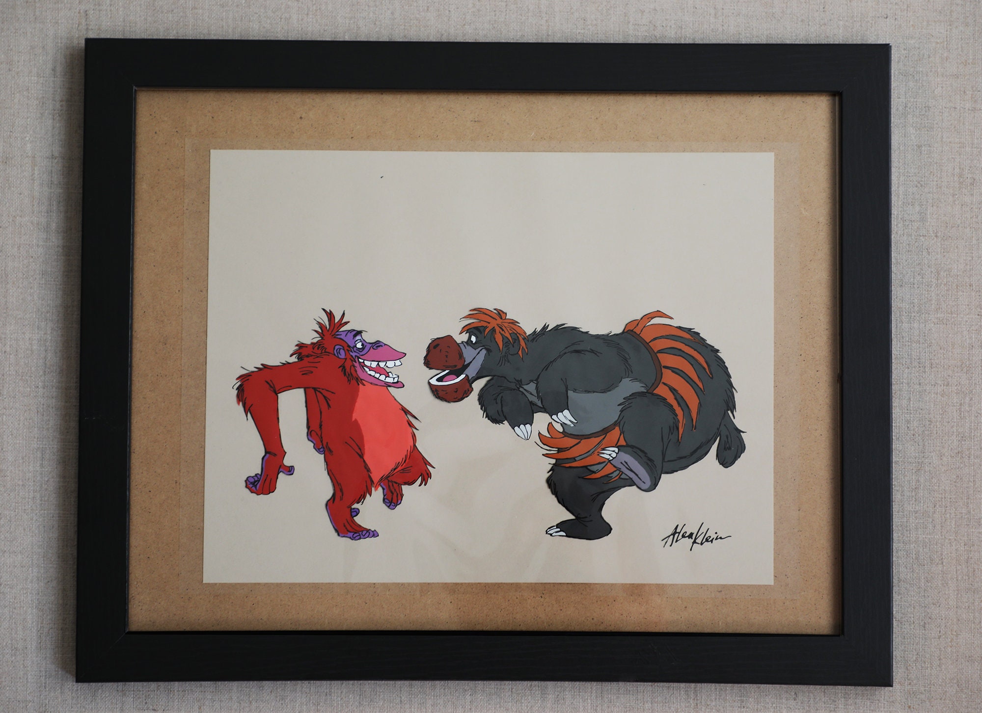 Handmade Animation Cel From the Disney Animation the Jungle - Etsy