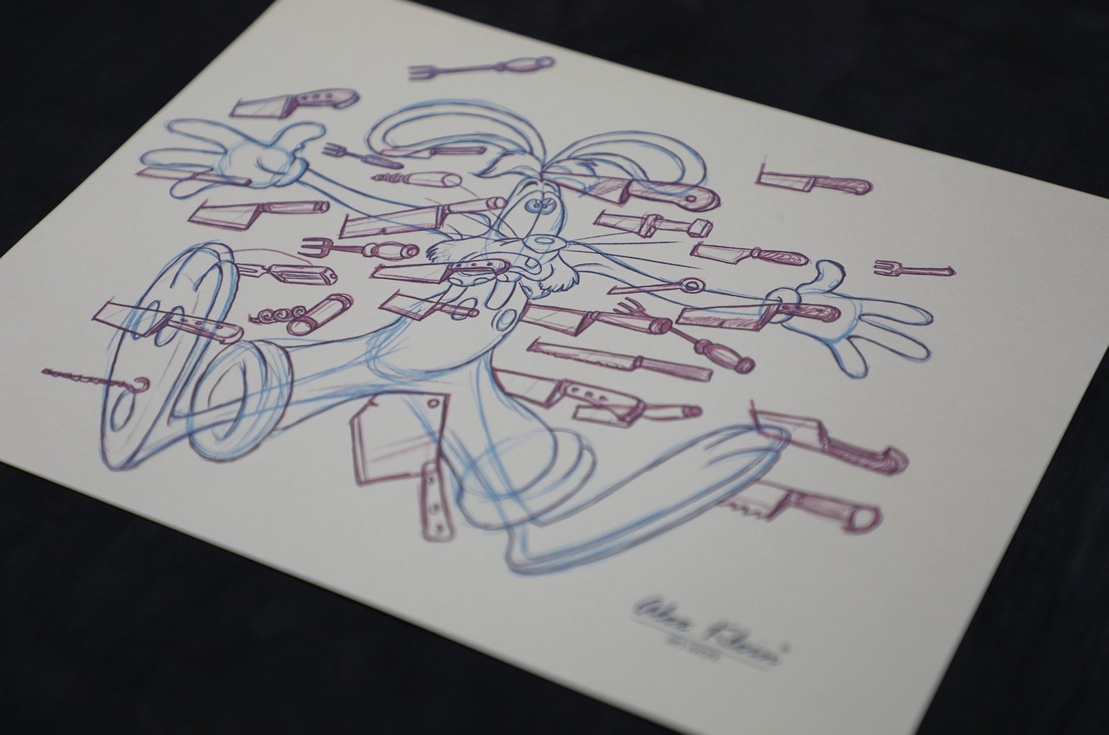 Who Framed Roger Rabbit Original Drawing Sketch Concept Art Animation ...