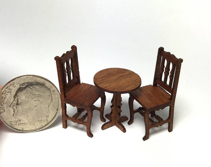 Quarter Inch Scale Table and 2 Chairs D.I.Y. Kit (1:48) - Etsy