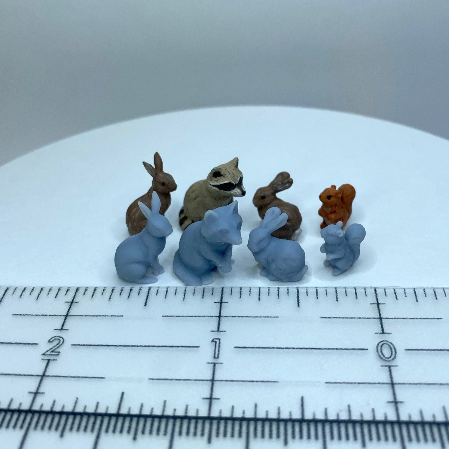 Half Inch Scale (1:24) Woodland Critters Miniature Animals to Customize ...
