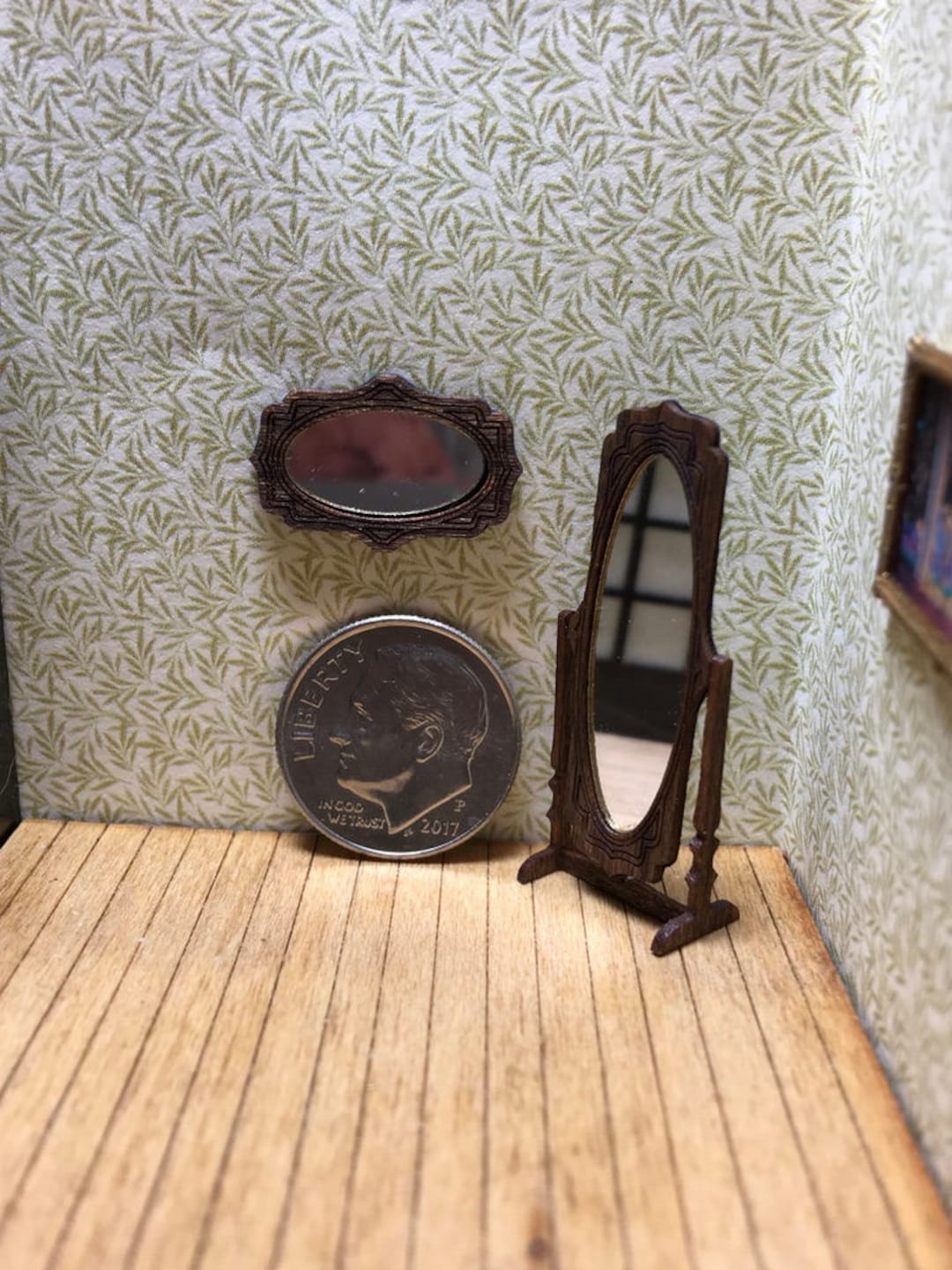 Quarter Inch Scale Mirrors Kit (1:48) Dollhouse Miniature Furniture ...