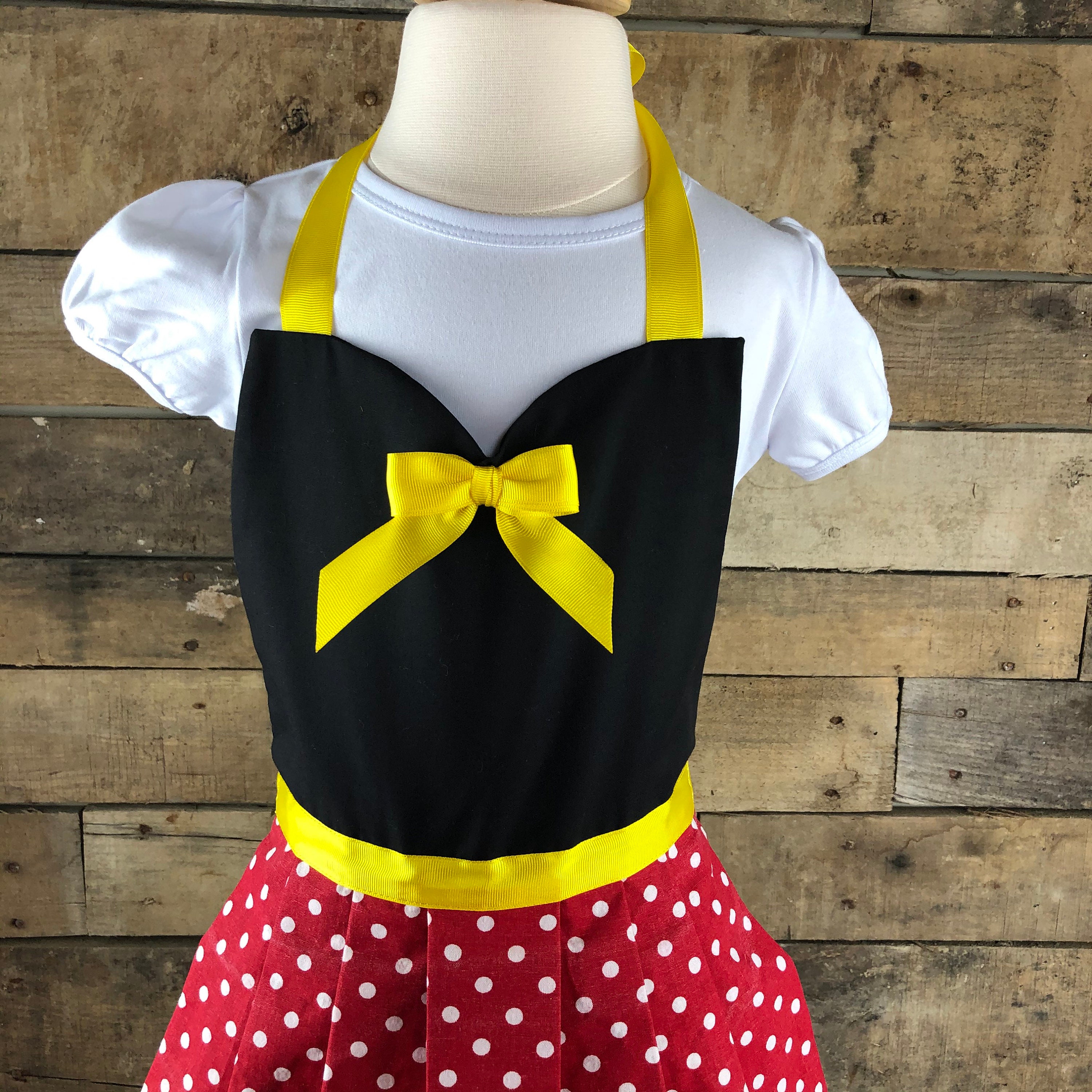 Princess Apron/ Minnie Mouse Apron/ Make-believe Dress up | Etsy