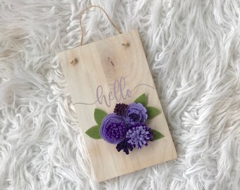 Felt door hanger | Etsy