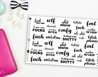 Curse word stickers | Etsy