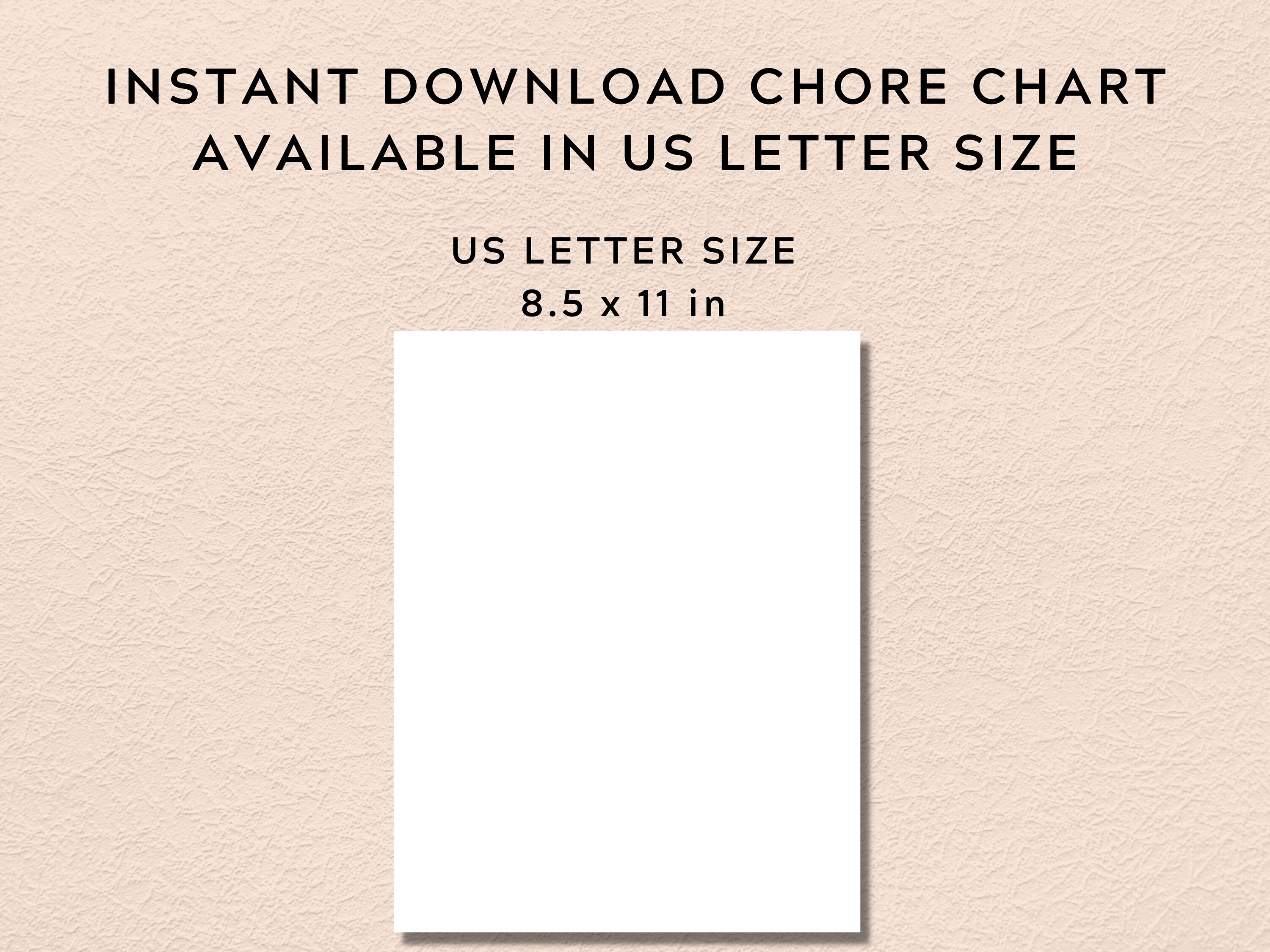 Editable Chore Chart for Kids Daily Chores Responsibility Daily Chore ...