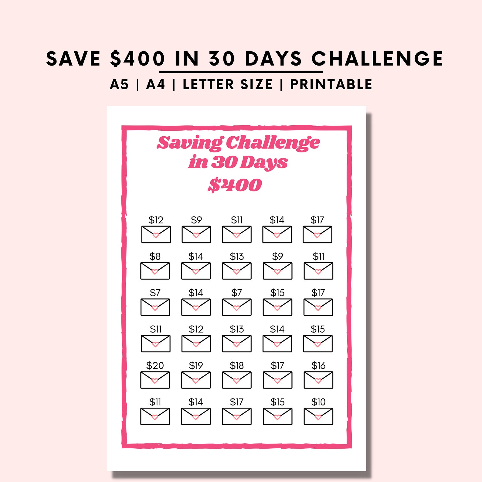 Money Saving Challenge Bundles Printable, Savings Challenge in 30 Days ...