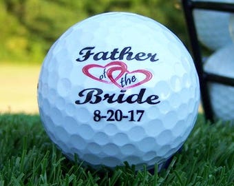 Bride and Groom Wedding Announcement Gift Personalized Custom Golf Ball ...