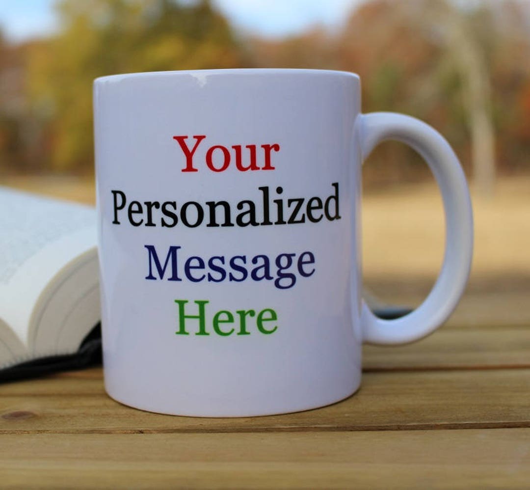 Personalized Message Logo Coffee Mug Retirement Gift Gender Reveal ...