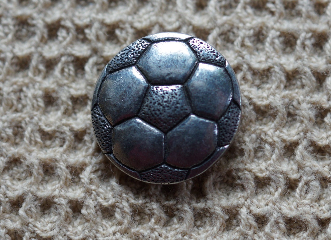 Soccer Ball Pewter Button Vintage Danforth Made in the USA - Etsy