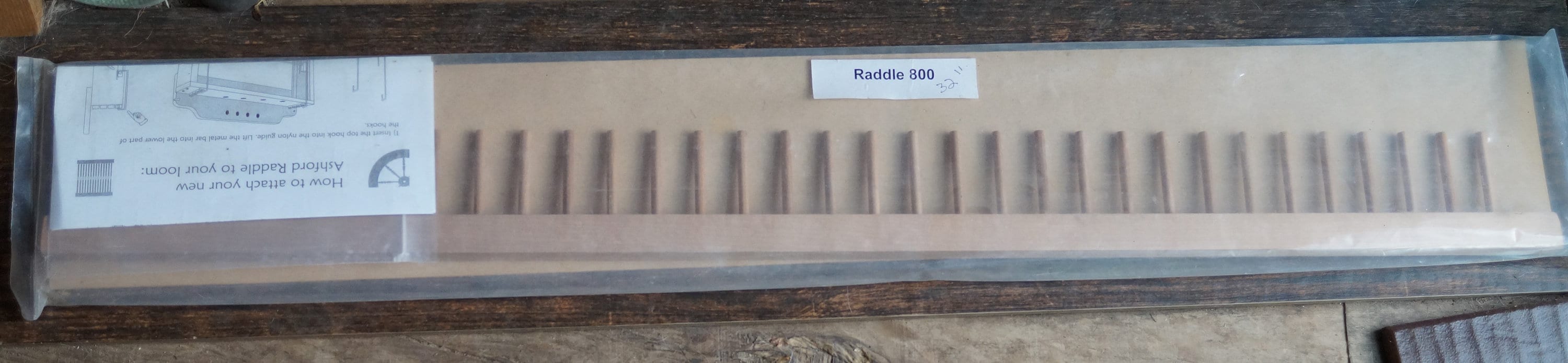 Ashford weaving raddle for table looms, hardwood, sale priced