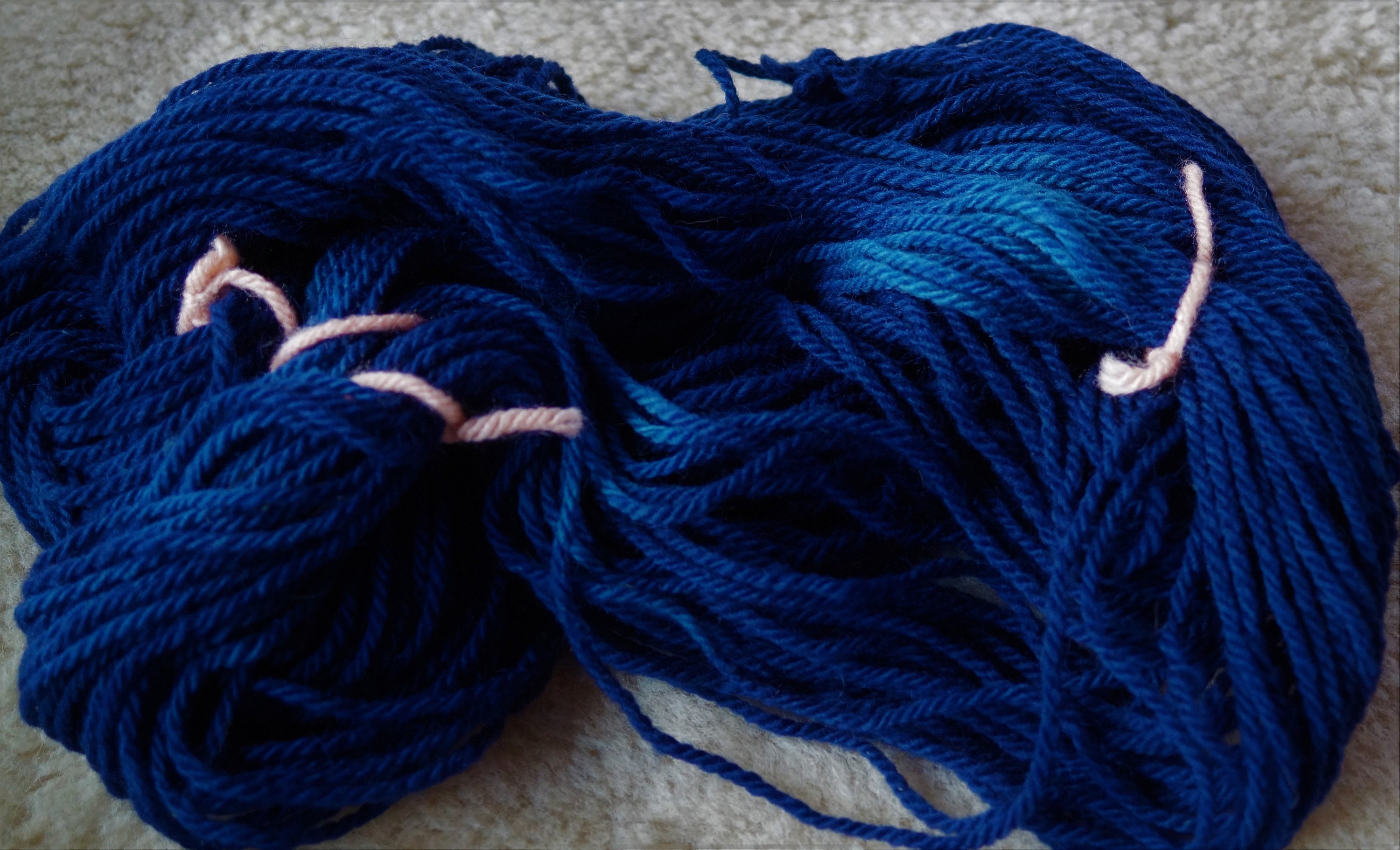 Navy worsted wool hand dyed soft wool yarn from our American Farm free ...