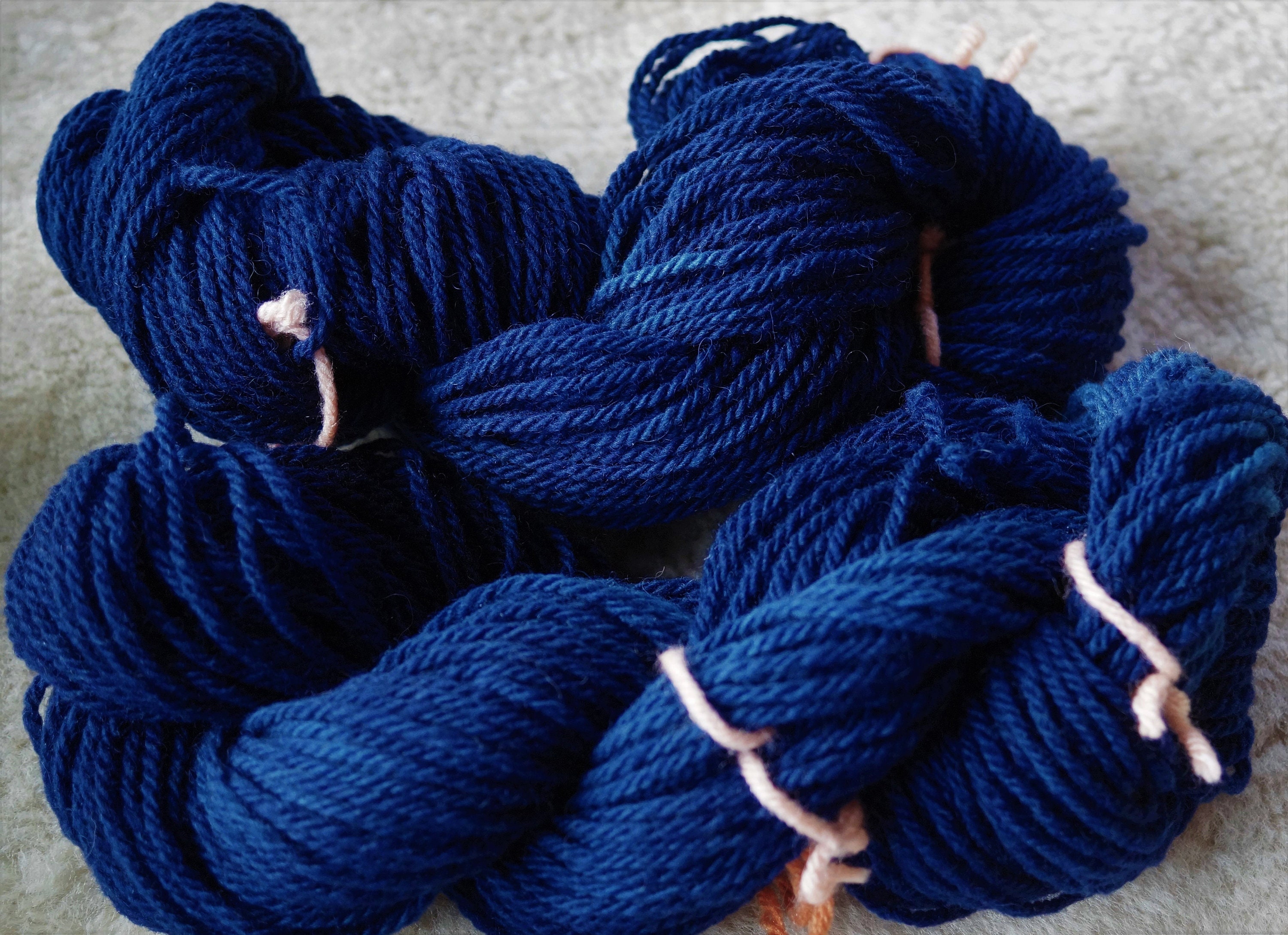 Navy worsted wool hand dyed soft wool yarn from our American Farm free ...