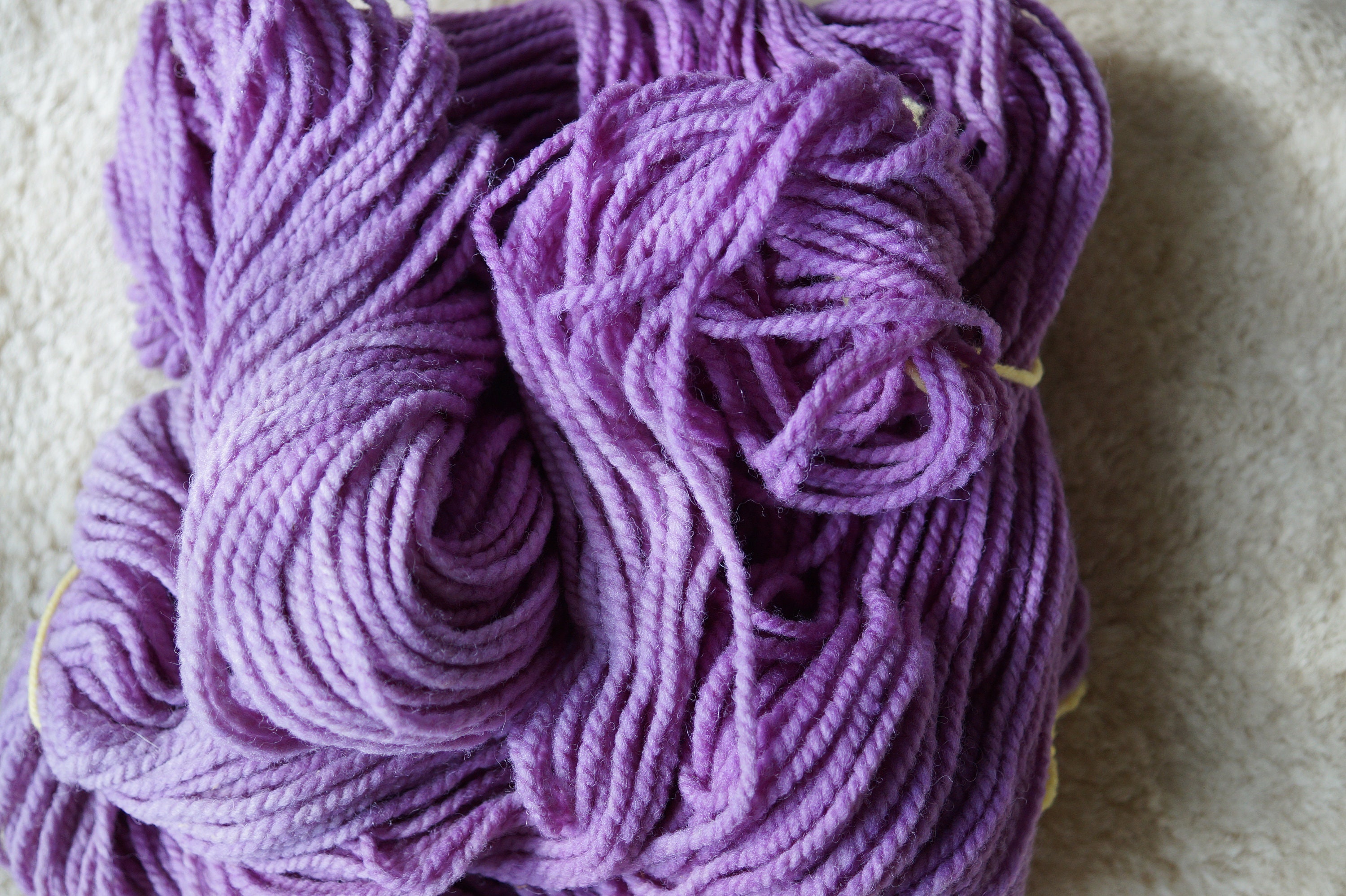 Shaded Lilacs bulky 2 ply soft wool yarn from our American farm, free ...