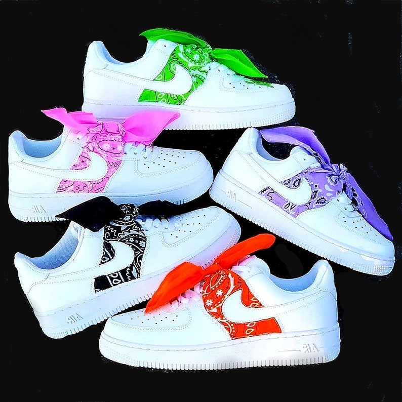 Af1 custom bandana shoes | Etsy Af1 custom bandana shoes | Etsy