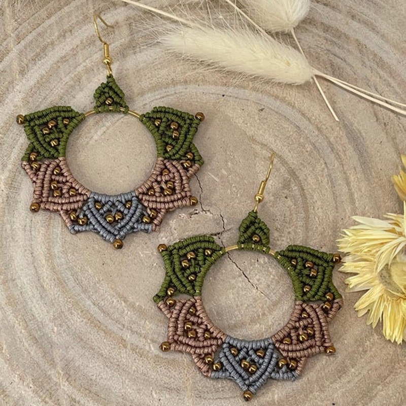 Macrame Earrings - Etsy