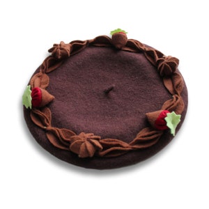 Chocolate Cake Beret - Etsy