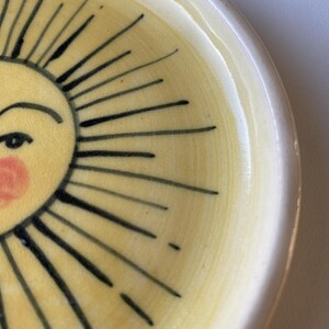 Sunshine Trinket Dish, Home Décor, Hand Painted Sun Stoneware Dish ...