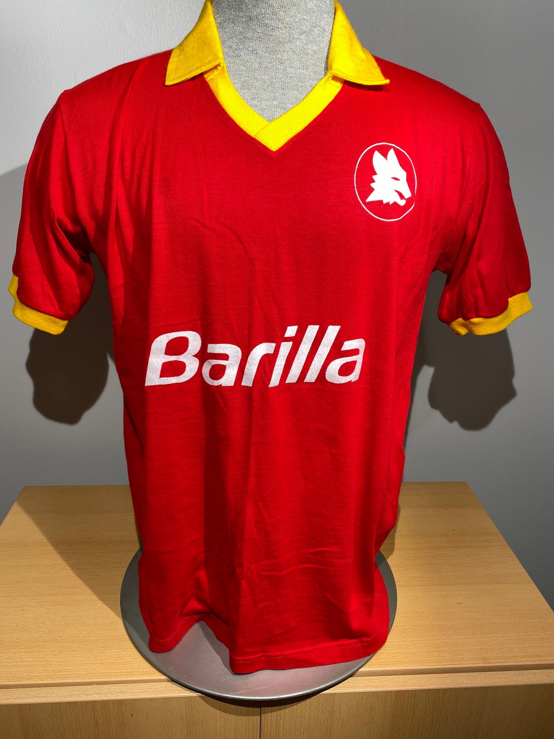 Vintage 80s 90s AS Roma Barilla Soccer Large Red Yellow Campea - Etsy