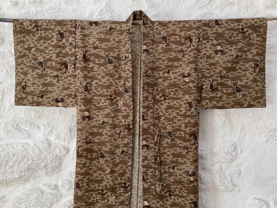 Vintage Men Juban, Samurai Wool Kimono, Handmade Japa… - Gem