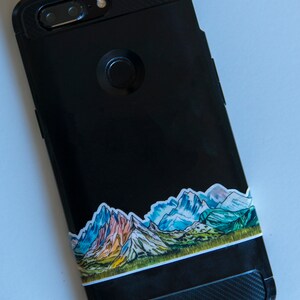 Beautiful Sierra Mountain Range Landscape Sticker - Waterproof Nature ...