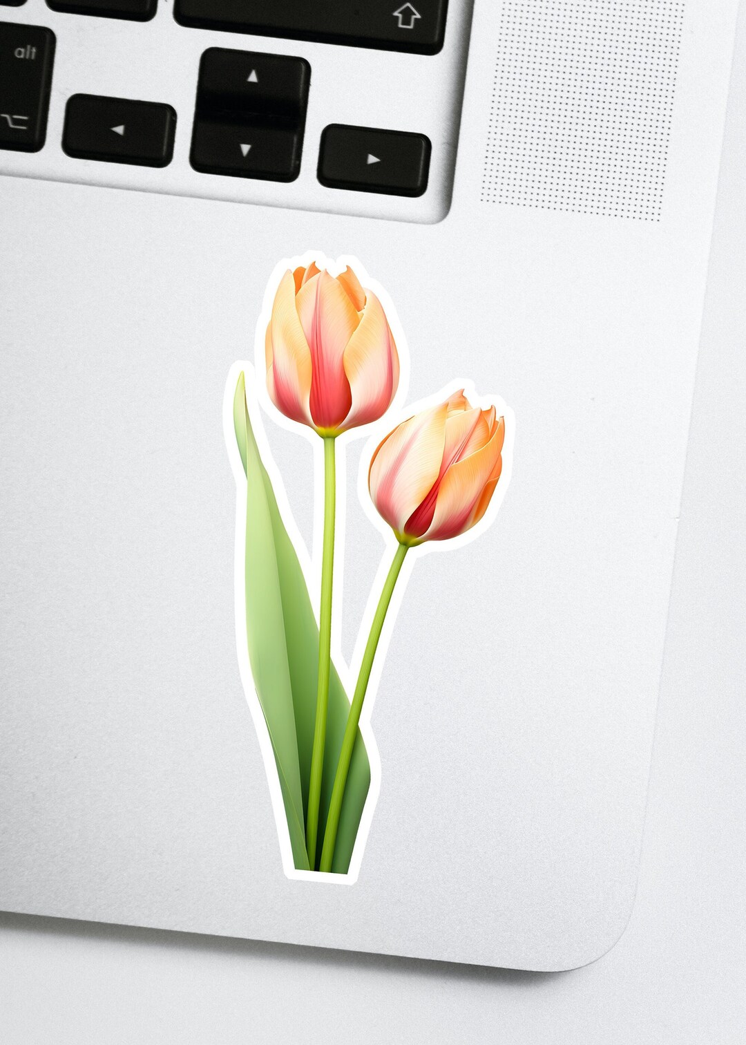 Tulip Sticker, Waterproof Flower Decal for Water Bottle, Laptop ...