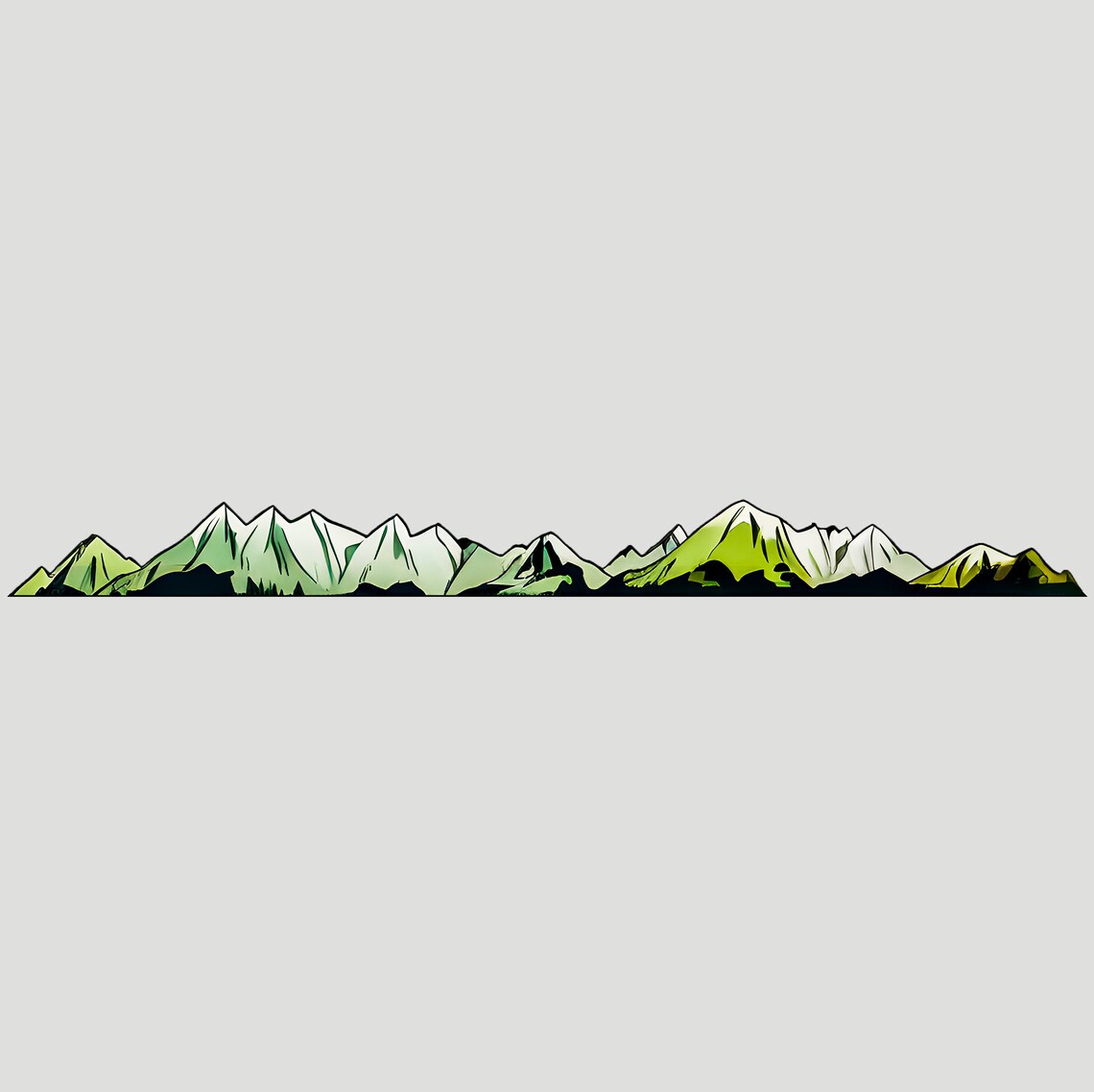 Alpine Landscape Sticker Waterproof Outdoorsy Mountain Sticker, Water ...