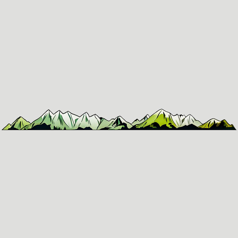 Alpine Landscape Sticker Waterproof Outdoorsy Mountain Sticker, Water ...