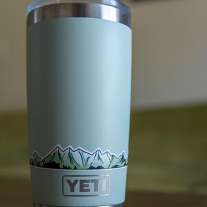 Alpine Landscape Sticker - Waterproof Outdoorsy Mountain Sticker, Water ...