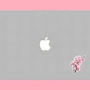 Cherry Blossom Sticker - Waterproof Vinyl Decal, Water Bottles Sticker ...