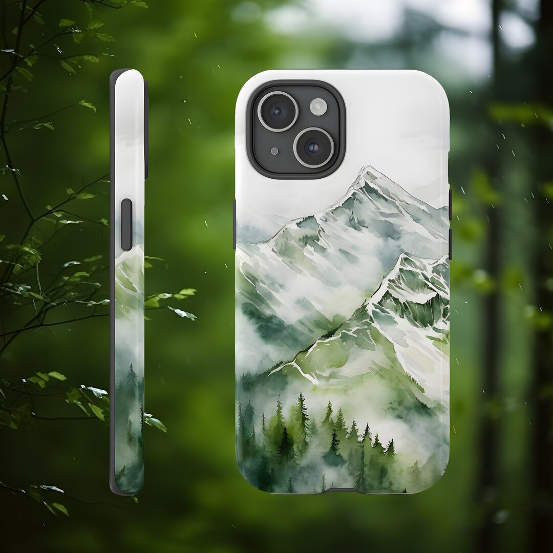 Watercolor Mountain Forest Landscape Phone Case for Iphone, Google ...