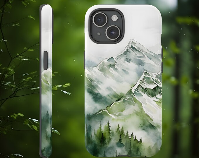 Watercolor Mountain Forest Landscape Phone Case for Iphone, Google ...
