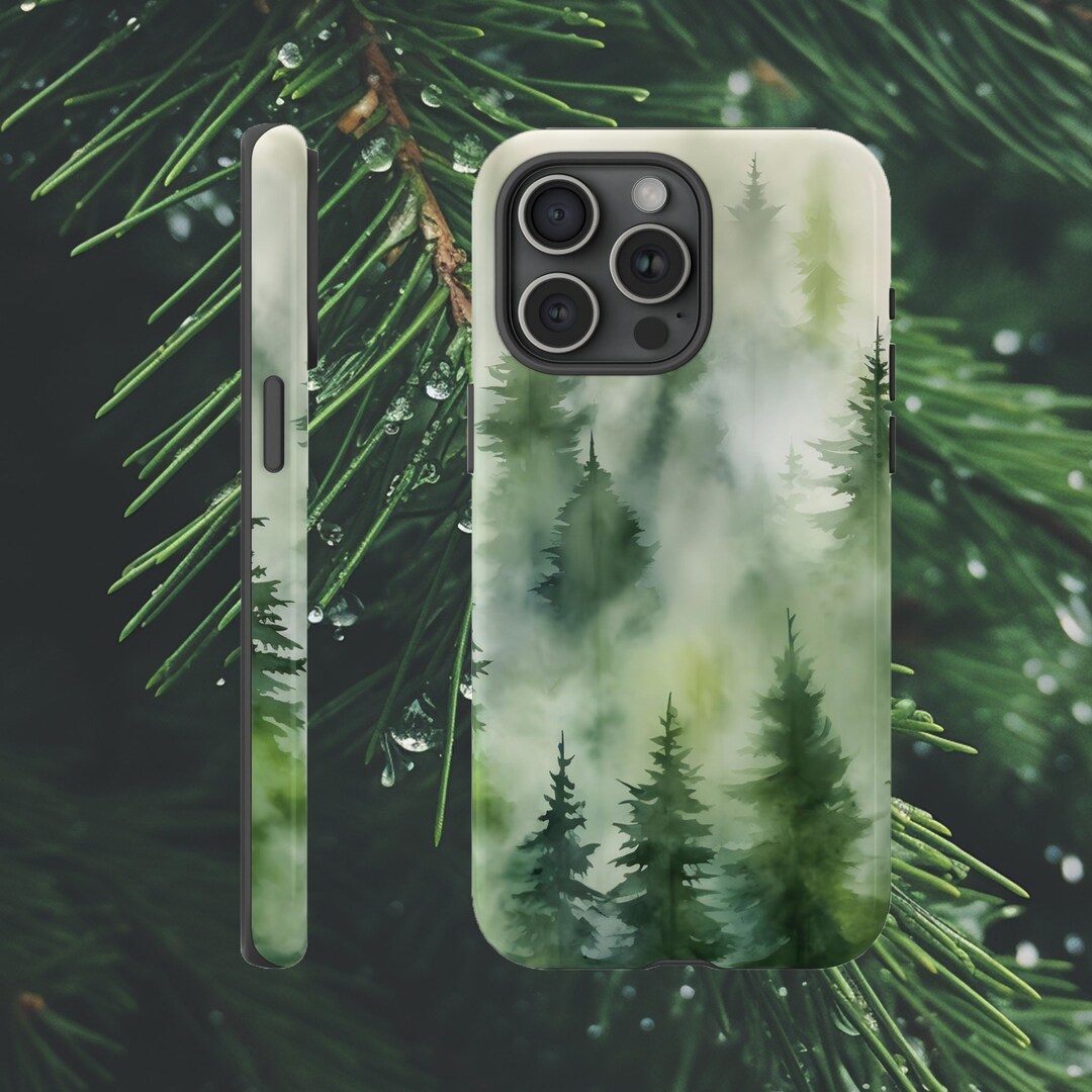 Evergreen Pine Forest Watercolor Phone Case for Iphone, Google Pixel ...