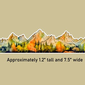 Autumn Mountain Forest Landscape Sticker - Waterproof Outdoorsy ...