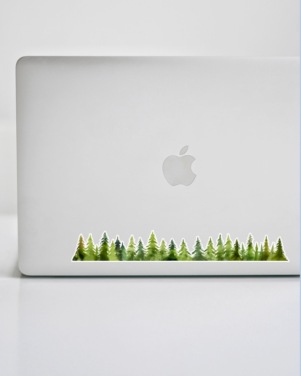 Watercolor Evergreen Forest Tree Line Sticker Waterproof - Etsy