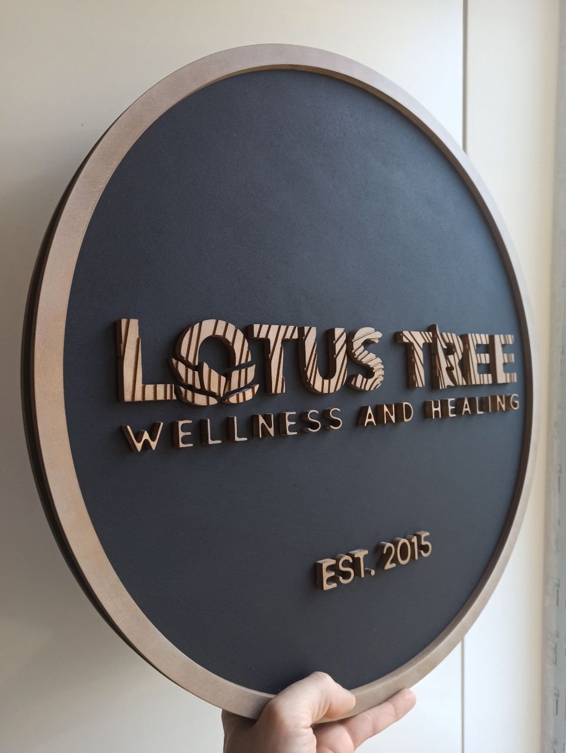 Custom 3D Wooden Business Logo Sign – Handmade Office Decor - Etsy