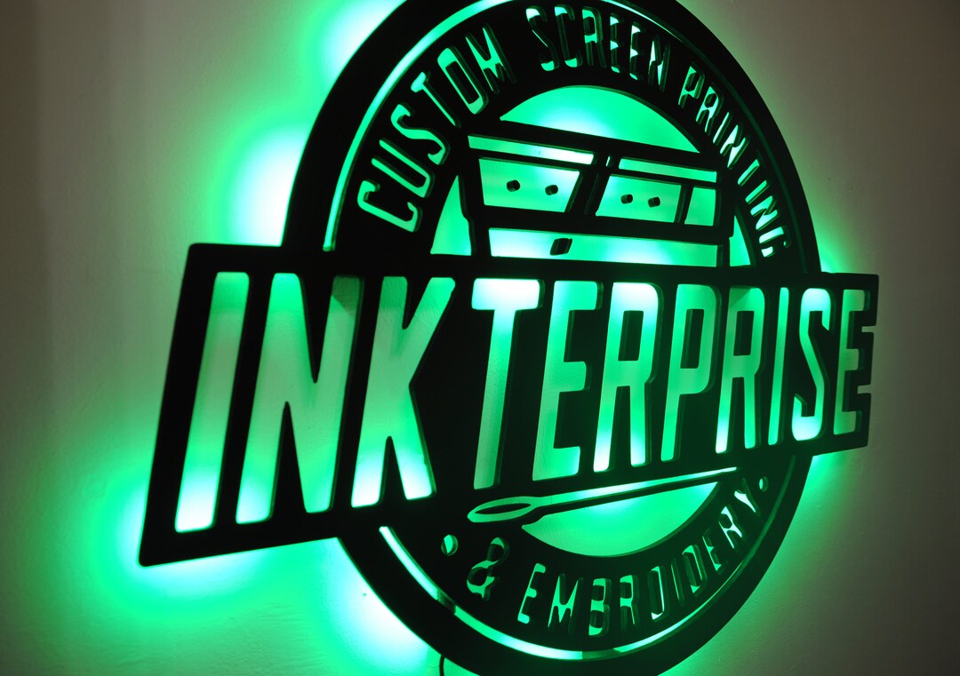 Custom Wood Lighting Sign Backlit Hollow Out Lightbox Company Custom ...