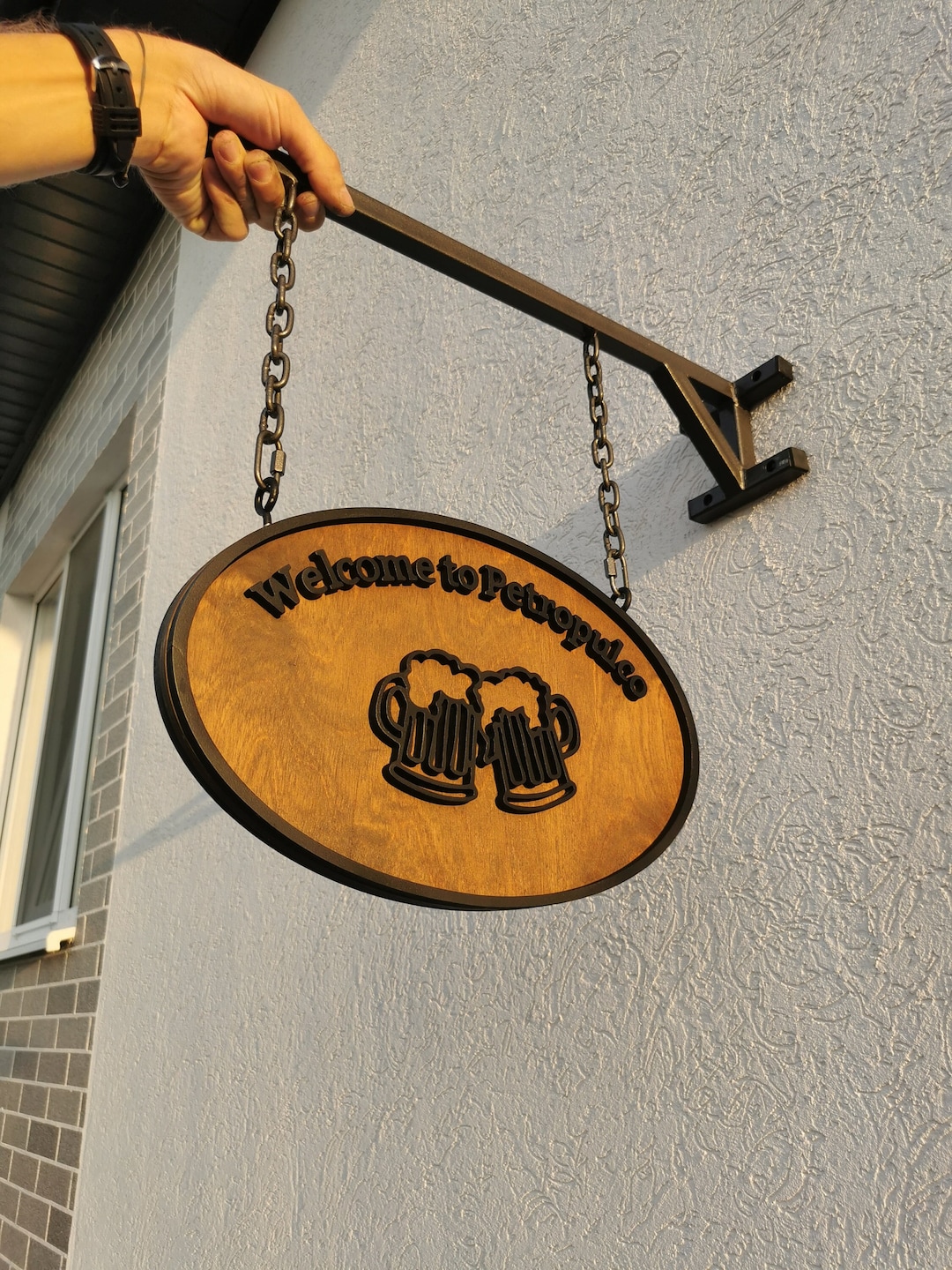 Individual Sign Bracket, Industrial Sign Bracket, Metal Holder for Sign ...