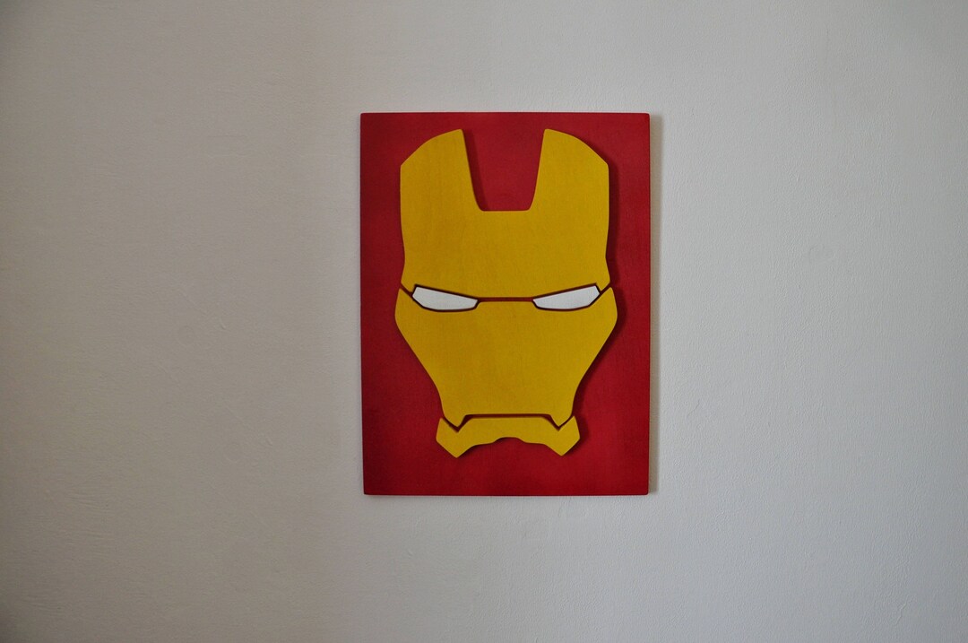 Superhero Iron Man Wood Sign Marvel Wall Art Comics Wall Decor - Etsy